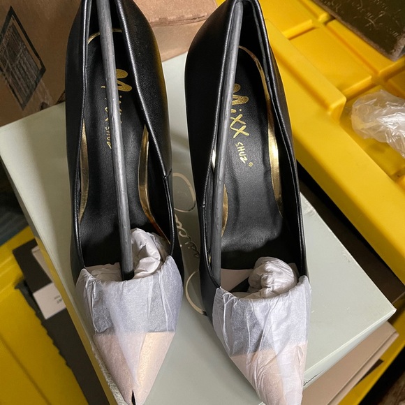 Shoes | Mixx Shuz Teresa Blackgold Captoe Pointed Pumps | Poshmark